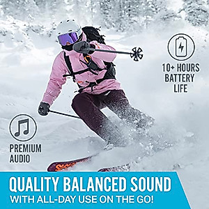 Wildhorn Alta Wireless Bluetooth, Drop-in Headphones - HD Speakers Compatible Any Audio Ready Ski/Snowboard Helmet Headphones. Glove Friendly Controls, Microphone for Hands-Free Calls