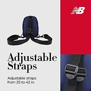 Concept One New Balance Mini Backpack, Micro Travel Shoulder Bag with Adjustable Straps for Men and Women, Blue, 7 Inch