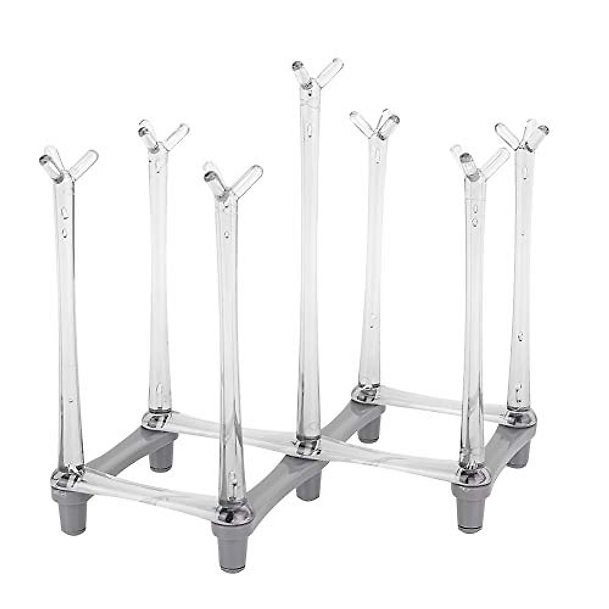 Retractable Cup Drying Rack, Drinking Glass Bottle Drainer Stand Non-slip Bottom Mug Tree Kitchen Countertop Dishes Holder Organizer Bottle Glass Rack Stand Plastic Bag Dryer Rack