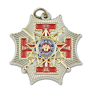 33rd Degree Scottish Rite Masonic Pendant - [Red & Gold][1 1/4'' Tall]