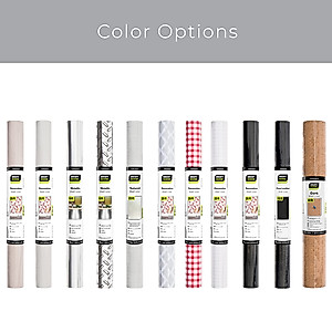 Smart Design Adhesive Shelf Liner - 18 in x 20 ft Roll - Easy Cut, Peel, and Self Stick Decorative Vinyl Film - Cabinet, Drawer, Countertop, Table, Dresser Contact Cover, Paper - Kitchen - White