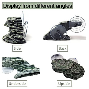 kathson Turtle Basking Platform Tortoise Dock Aquarium Landscape Decorative Climbing Ramp Shale Small Stone Ornament Rock for Frogs, Newts