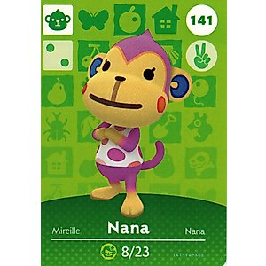Nintendo Animal Crossing Happy Home Designer Amiibo Card Nana 141/200 USA Version