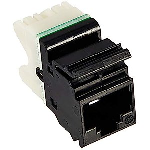 Siemon MX6-F01 Max-Module Cat6 UTP Flat Data Jack Insert, Black
