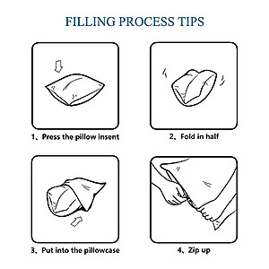 Pcinfuns Outdoor/Indoor Decorative Lumbar Pillows with Insert,Petal Blue Throw Pillow Covers 20x12 Inch Cushions for Patio Furniture,Set of 2