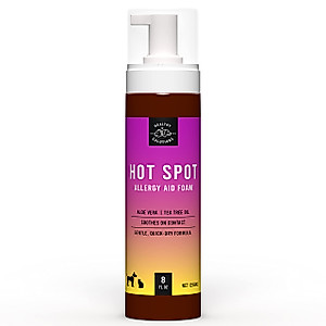 Hot Spot Treatment for Dogs - Anti Itch Foam Spray with Aloe Vera - Veterinarian Formulated Hotspot Formula - Quick-Dry Foam Eliminates Use for Cream & Gels - Made in USA