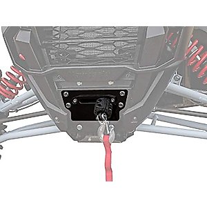 SuperATV Winch Mounting Plate for 2020+ Kawasaki Teryx KRX 1000 | Compatible with Many OEM and Aftermarket Winches | UV-Resistant Powder Coating | Heavy-Duty Steel Plating | No Winch Included