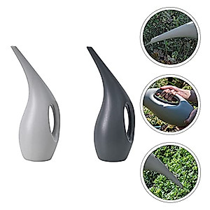 DOITOOL 2pcs Watering Can Plastic Plant Watering Pot Garden Watering Jug Long Spout Water Can for Succulent Bonsai Garden Flower 1. 5L