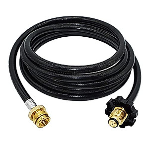 DOZYANT 12FT Propane Hose Extension, Propane Hose Adapter 1lb to 20lb, Propane Converter Hose for Propane Heater, Tabletop Grill and More 1LB Portable Appliance