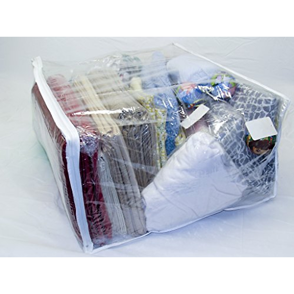 Fba Clear Vinyl Zippered Storage Bags 24x20x11 Inch Set of 5