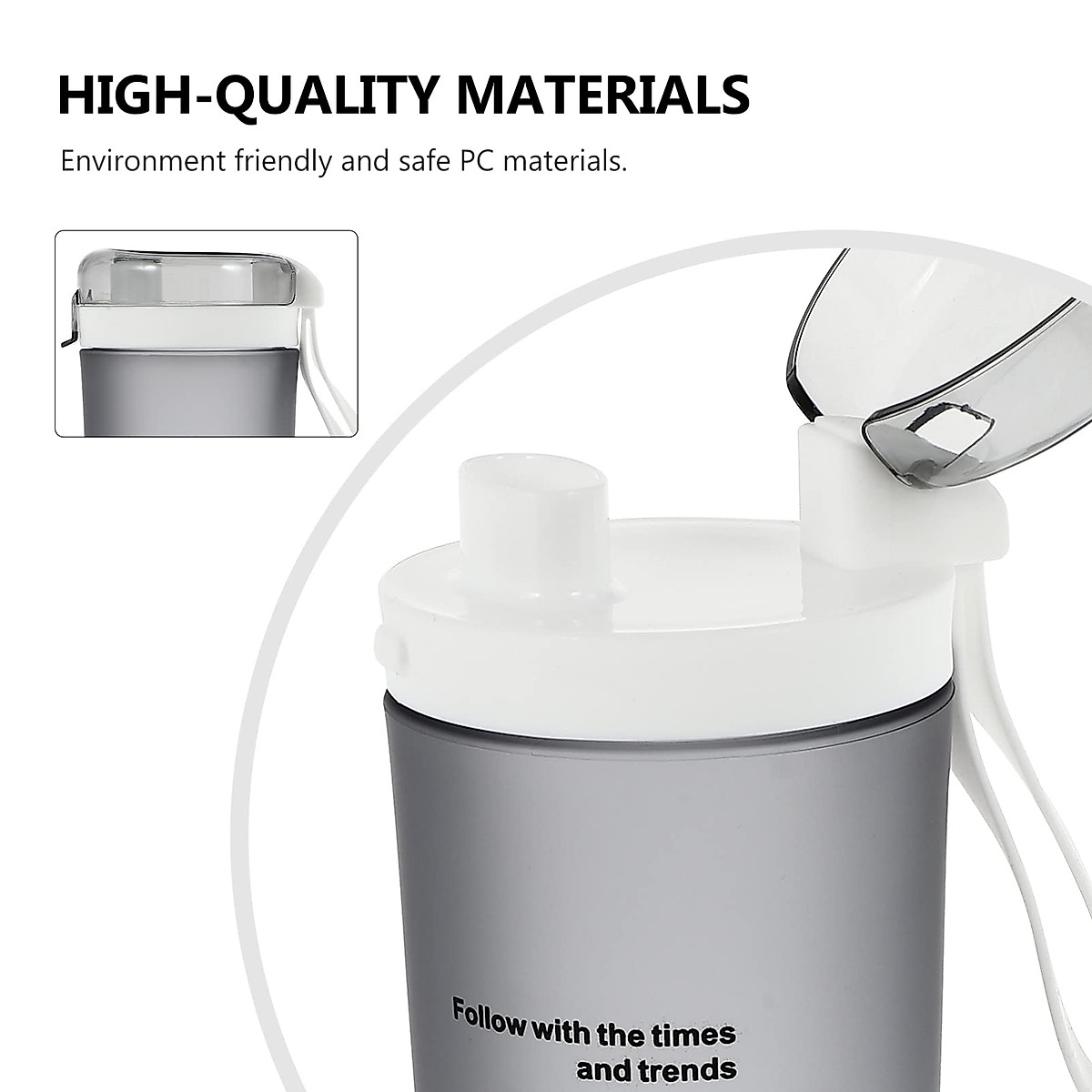 Healifty 1pc Frosted Shaker Cup Sports Plastic Bottle Large Capacity Water Bottle Plastic Drinking Bottle Portable Water Bottle Sports Water Kettle Plastic Water Bottle Outdoor Water Kettle