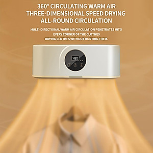 Portable Clothes Dryer, Time Setting Function&Led Light,Easy to Use, for Travel,RV, Apartment, Dorm, For Light Clothes, Underwear, Baby Clothes