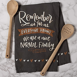 Primitives by Kathy 34162 Hand-Lettered Dish Towel, 28 x 28-Inches, Nice Normal Family