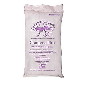Vermont Compost Company - Compost Plus Organic Container and Transplant Booster Mix | All-Natural Potting Soil for Plants & Vegetable Gardening - 20 Quarts | Gardener's Supply Co Exclusive