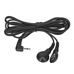 Kadimendium Electrode Wires Cable, Electrode Cable 2.5mm Elbow Black 5PCS for TENS