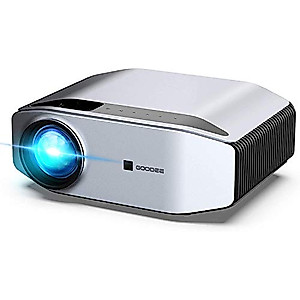 Movie Projector, GooDee Portable Outdoor Native 1080P Home Theater Video Projector, Full HD LCD 300 Inch, contrast 10000:1 with 100,000 hrs Lamp Life, Compatible with PC, PS4, TV Stick, HDMI, YG620