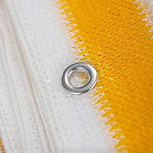 Liang Fence Privacy Screen Windscreen,90% Visibility Blockage with Grommets,Heavy Duty Commercial Grade Shade Fabric Cloth HDPE,Cable Zip Ties (Color : Yellow, Size : 1.8Hx4Lcm)