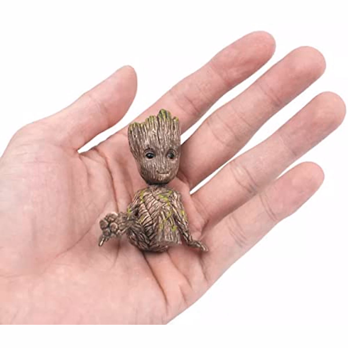 ZEshops Miniature Fairy Garden Sitting Groot Figurine PVC Statue Groot in for Kids Home Car Decor Gift