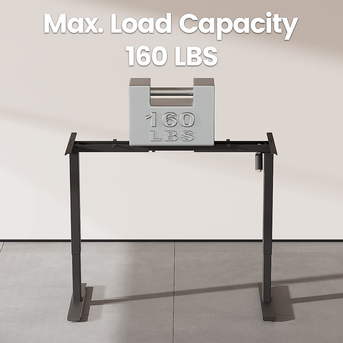 IWEICARE Computer Workstations Electric Adjustable Standing Desk Frame, Stand up Desk Frame, Sit Stand Desk Legs with Memory Function, Black Frame Only