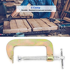 G Clamp Heavy Duty C Clamp Precise Cast Iron Welding Fixture for Carpenter with 3Pcs C Clamps (4 inch)