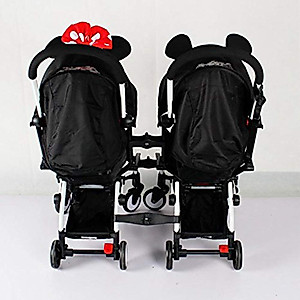 GEZICHTA 3pcs Twin Stroller Connector Adjustable Pushchair Connectors Accessories, Turns Two Single Strollers Into A Double Stroller for Baby Stroller