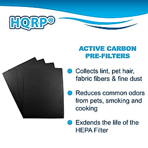 HQRP Filter Set (True HEPA + 4 Carbon) compatible with Winix P300, 5300, 5500, 6300, 5300-2, 6300-2, C535, AM90, WAC5300, WAC5500, WAC6300 PlasmaWave, Filter A 115115 Replacement