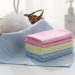 Wokaku Small-Towels-for-BabyKidsChild-Face-Towel-and-Washcloth-BabyKidChildren-Saliva-Towel-Super-Soft-Quick-Dry-Towel-as-Kitchen-Cleaning-Dish-Towels (28 * 26CM=11.02"*10.23", 6 PCS)