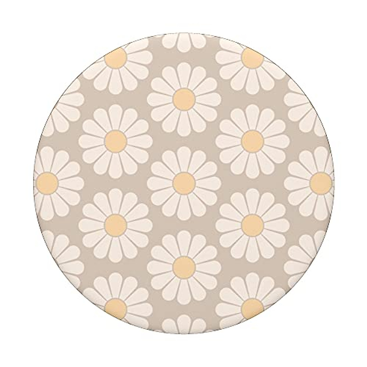 Tan - Daisy Floral Flower Design PopSockets Swappable PopGrip