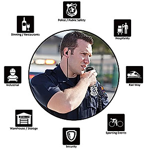 NUOMIC 2 Pack Walkie Talkie Earpiece with Mic 2 Pin 2.5mm+3.5mm G-Shape Headset for Motorola Two Way Radio