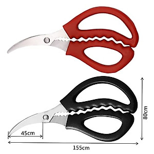 4 Pcs Seafood Scissors for Kitchen Seafood Fish Crab Shrimp Lobster Scissors Stainless Steel Shears