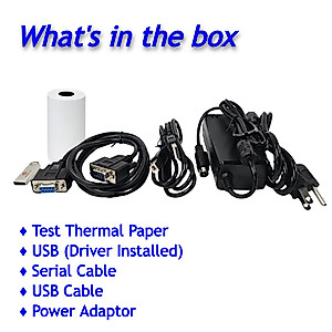 HK SYSTEMS RP326, Black, POS Printer, 80mm USB Thermal Receipt Printer, Auto Cutter Support Cash Drawer, USB/Serial/Ethernet Interface for Windows/Mac/Linux, Do Not Square