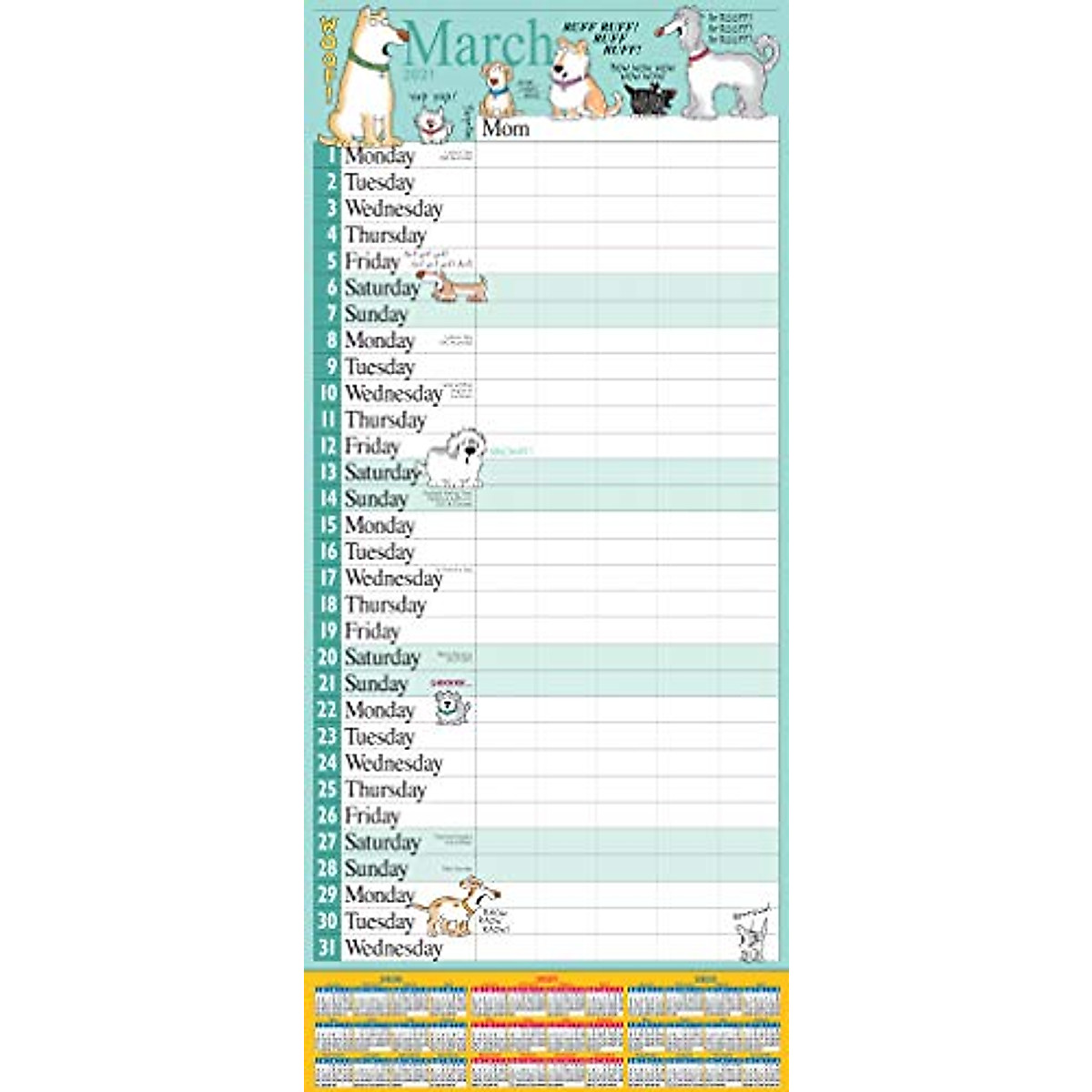 Mom's Family Wall Calendar 2021