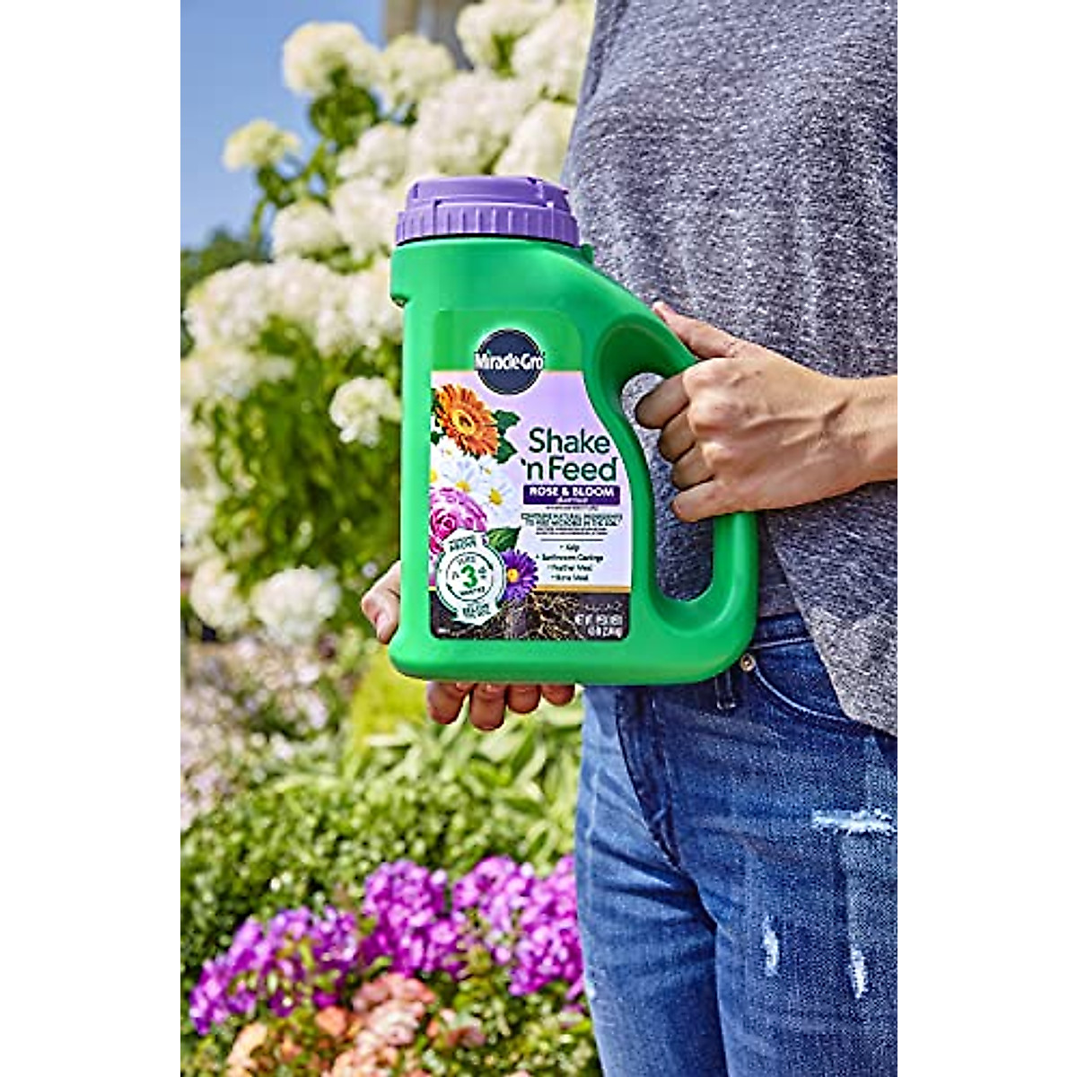 Miracle-Gro Shake 'N Feed Rose & Bloom Plant Food, Plant Fertilizer, 4.5 lbs. (6-Pack)