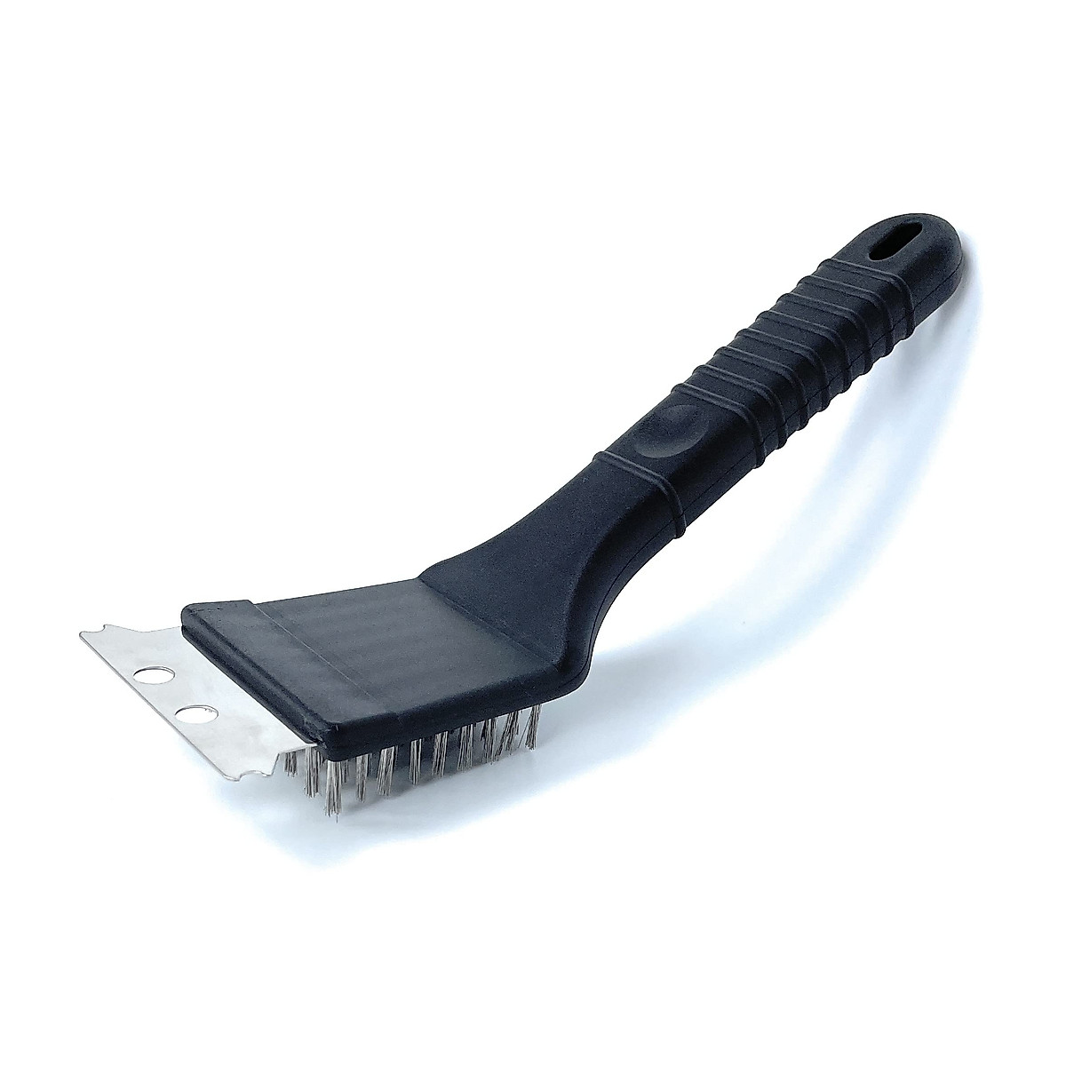 Barbecue Partner Small BBQ Cleaner Steel Wire Grill Brush and Scraper for Grime with Plastic Handle 8 inches