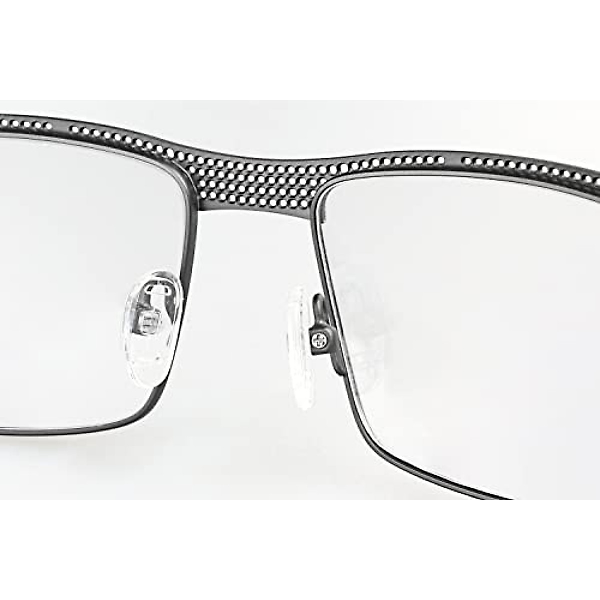 ZENNI Blue Light Blocking Glasses for Men Grey Rectangle Frame Relieve Digital Screen Eye Strain Stainless Steel Light Eyewear