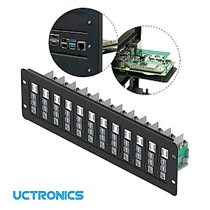 UCTRONICS Mounting Plates for Raspberry Pi 4 B Models, Compatible with 19 inch 3U Rack Mount, 4-Pack