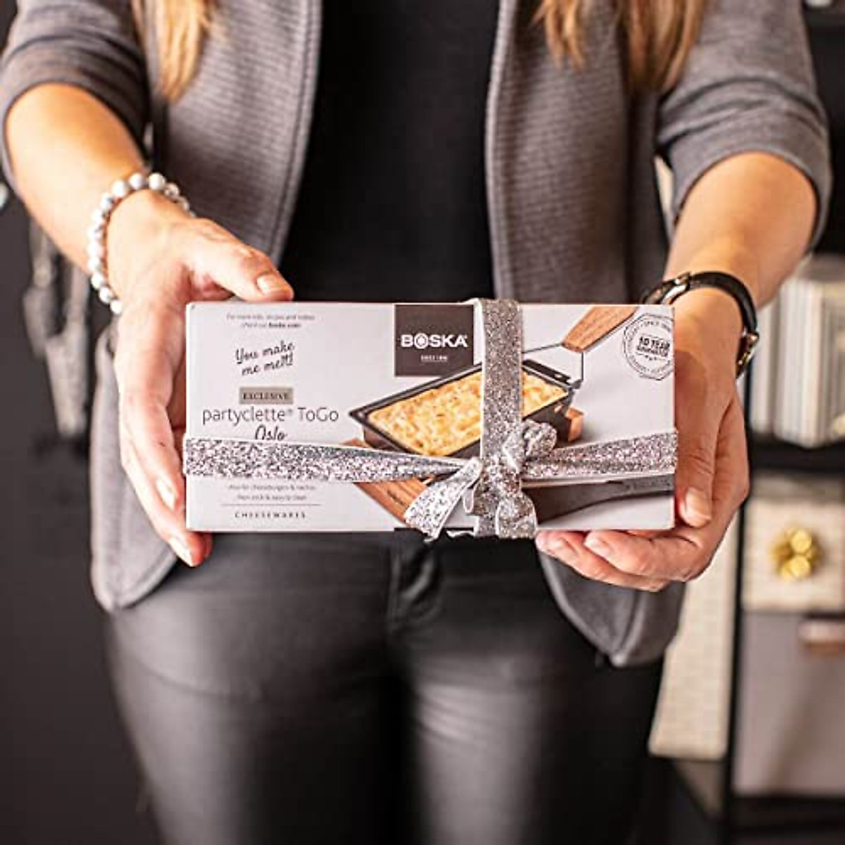 Boska Raclette Grilling Set - Partyclette To Go Set - Suitable for Cheese, Meat, Fish, and Vegetables - Portable Non-Stick - Dishwasher Safe Wedding Registry Items