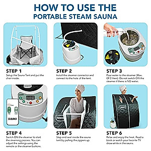 Sojourner Portable Sauna for Home - Steam Sauna Tent, Personal Sauna - Sauna Heater, Tent, Chair, Remote Included for Home Sauna - Enjoy Your Own Personal Spa