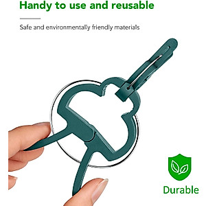 iPower 40 Pcs Plant Clips, Reusable Plant Support Stake Clips for Flower Vine Tomato Peony, Garden Clips for Supporting or Straightening Plant Stems, Stalks, Green