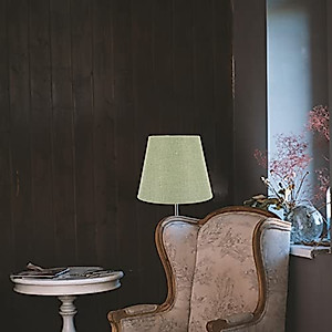 Replacement Barrel on Light Tapered,lampshades Bulb Decorative Office Cm Shade, Shade: Pendant Bedroom Green Room Linen Clip Lampshade Small Desktop Chandelier Lamp