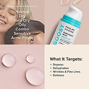 Paula's Choice BOOST Hyaluronic Acid Booster with Ceramides for Lightweight Deep Hydration, Concentrated Serum, 0.5 Ounce