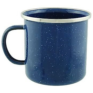 Camping Cups Mug Cup with Stainless Steel Rim, 12 ounce, Multicolor