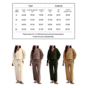 LILLUSORY Women's Two Piece Outfits Sweater set Knit Top Set And Loose Wide Leg Pants Lounge Sweatsuit