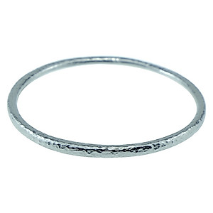10th Anniversary Bangle for Him & Her - Pure Tin Beaten Bangle Inscribed With 10 Years … (Medium)