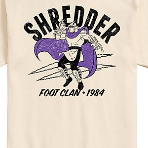 HYBRID APPAREL - Teenage Mutant Ninja Turtles - Shredder Foot Clan - Men's Short Sleeve Graphic T-Shirt - Size Small Cream
