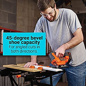BLACK+DECKER 20V MAX* POWERCONNECT Cordless Jig Saw (Tool Only) (BDCJS20B)