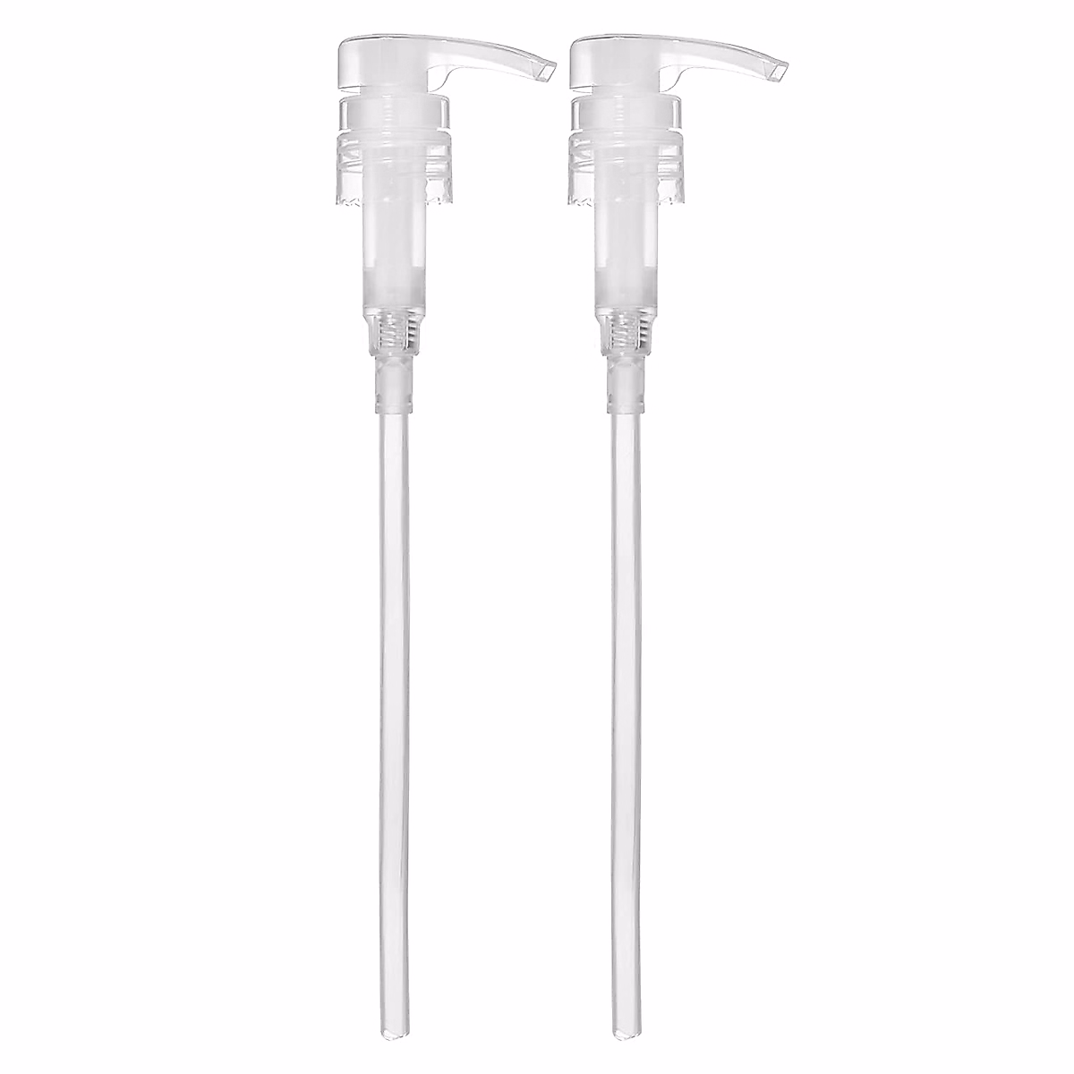 Bar5F Universal Liter Pump for Shampoo Conditioner Lotion for 33.8 Oz Bottles 1-Inch Neck 2-Pack Clear