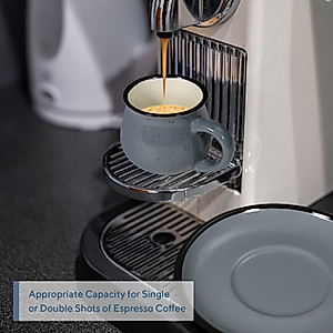 Turkish Coffee Cup Set of 6,Cute Coffee Mugs,Demitasse Cup,28 Ounce,Sleek Grey-SENWAKO