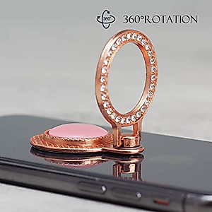 [2 Packs] Gemstones Glitter Bling Bling Phone Ring Holder, Sparkle Phone Ring Grip Artificial Diamond Stand,Rhinestone Cell Finger Ring for Phones,Pad