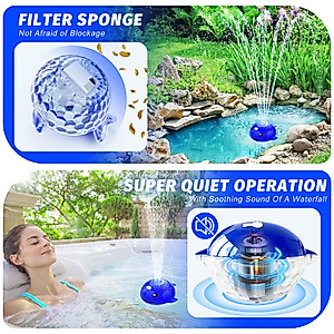 ChlorStar Floating Pool Fountain with Remote, Dolphing Pool Fountain with Lights, Rechargeable Pool Water Fountain, Above Ground Pool Fountain Waterfall, Swimming Pool Fountains for Inground Pool-1PC